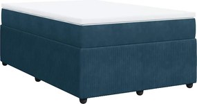 Box spring postel s matrací tmavě modrá 120x190 cm samet 3285630