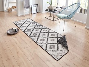 NORTHRUGS - Hanse Home koberce Kusový koberec Twin Supreme 103429 Malibu black creme – na ven i na doma - 80x150 cm