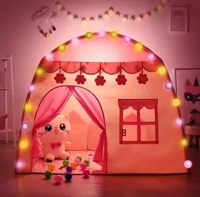 Dětský stan s LED osvětlením Kruzzel 23472 růžový