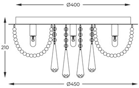 Zuma Line 19157M - Stropní svítidlo SENSI 6xG9/25W/230V pr. 45 cm chrom