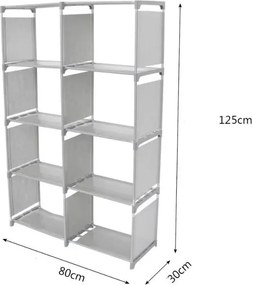 VerDesign Víceúčelový regál INTER barva šedá