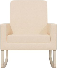 Houpací křeslo krémové textil 329424