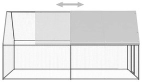 vidaXL Marketos Venkovní klec pro kuřata 2 x 4 x 2 m pozinkovaná ocel