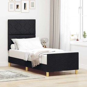 Rám postele s čelo Černá 80 x 200 cm textil 3344762