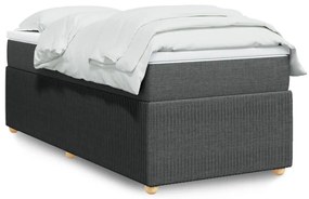 Box spring postel s matrací černá 120x200 cm textil