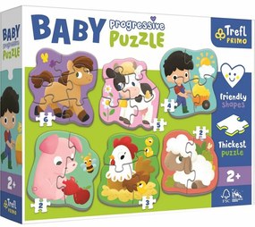 Trefl Baby puzzle Farma, 6v1 (2-6 dílků)