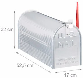 Americká poštovní schránka, Barvy a parametry Sříbrná