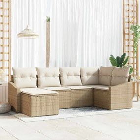 Set pohovek 6 ks Béžová polyratan 3346791