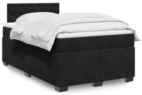 Box spring postel s matrací černá 120 x 200 cm samet 3288596