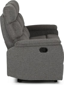 Sedací souprava, polohovací, šedá, látka, ASD-C5980 GREY2