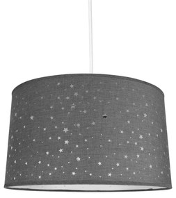 Ostaria Lustr do dětského pokoje šedý s hvězdičkami 40 x 23 cm