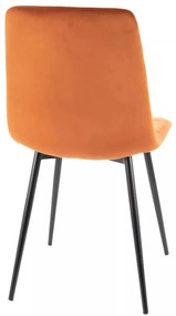 Jídelní židle Mila Velvet, oranžová