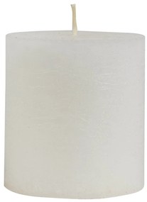 IB LAURSEN Kulatá svíčka Rustic White 7,5 cm, bílá barva, vosk