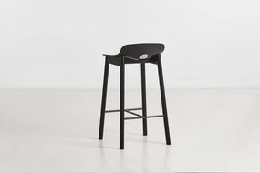 Barová židle "Mono", 65 cm, 2 varianty - Woud Varianta: jasan, černá barva