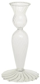 Chic Antique Skleněný svícen Clear 17 cm, čirá barva, sklo