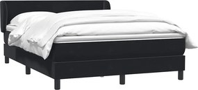 Box spring postel s matrací černá 160x210 cm samet 3317363
