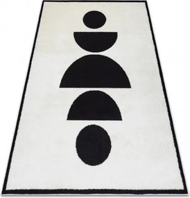 Dywany Łuszczów, AKCE: 80x150 cm Kusový koberec Mode 8598 geometric cream/black, černobílá, dětský pokoj