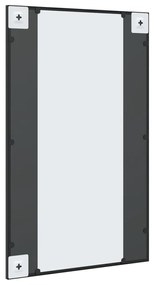 Nástěnné zrcadlo černé 50 x 80 cm obdélník železo - Default Title
