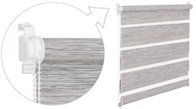 ZEBRA-SHOP Roleta DEN A NOC / MINI / PREMIUM / BÍLO-ŠEDÝ MELÍR / BH 67 Barva mechanizmu: bílá, Výška: 150, Šířka: 30