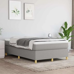Box spring postel s matrací světle šedá 120x190 cm textil 3269690