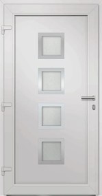 vidaXL Vchodové dveře bílé 88 x 200 cm [279187] Barva: bílá zvenku / bílá uvnitř