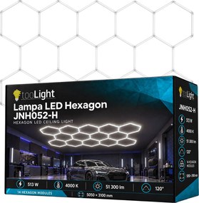 Toolight Toolight, LED stropní svítidlo HEXAGON, JNH052-H, bílá, OSW-56244