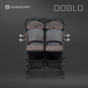 Sourozenecký kočárek Euro-Cart Doblo Taupe