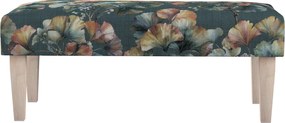 Dlouhá lavička 100x40cm barva vícebarevná látka pletený vzor, vzorované