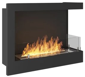 InFire - Rohový BIO krb 45x60 cm 3kW černá