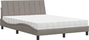 Postel s matrací Hanko taupe 140 x 200 cm textil 3310535