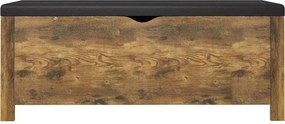 Úložný box s poduškou kouřový dub 105x40x45cm kompozitní dřevo 326776