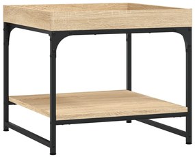 Konferenční stolek dub sonoma 49,5x49,5x45 cm kompozitní dřevo - Default Title