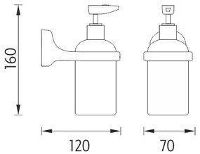 Nimco Dávkovač tekutého mýdla, pumpička plast MONOLIT - MO 4031C-P-26