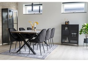 Nordic Experience Dubový jídelní stůl Tamko z masivu 200 cm, tmavě hnědá/černá