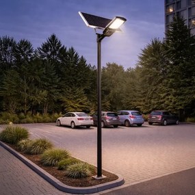 LED Stm. poul. lampa se senz. a solár. pan. KOBRA 400W/24000 mAh IP65 antr. + DO
