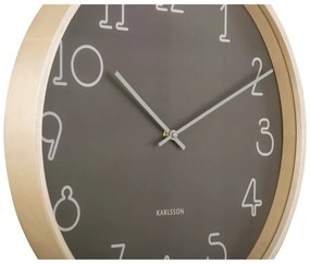 Antracitově šedé nástěnné hodiny Karlsson Sencillo, ø 40 cm
