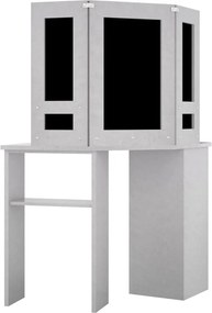 vidaXL Rohový toaletní stolek s LED světlem 111 x 54 x 141,5 cm [326535] Barva: Černá