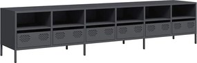 TV skříňka antracitová 202x39x43,5 cm ocel válcovaná za studena 3307157