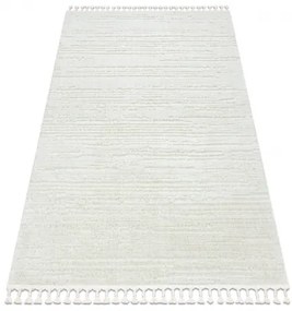 koberec SEVILLA AC53B pruhy bílá střapce, Berber, Maroko, Shaggy velikost 240x330 cm | krásné koberce cz