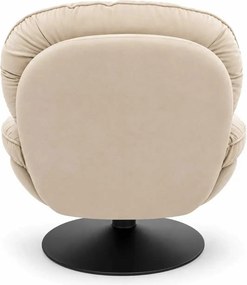 LuxuryForm DESIGN Otočné křeslo LUNA s podnožkou - krémové