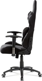 Kancelářská židle houpací mech., kovový kříž, šedá látka – opěrák 90°–180° Šedá