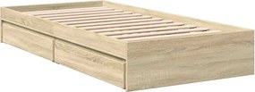 Rám postele se zásuvkami dub sonoma 90x200 cm kompozitní dřevo 3280680