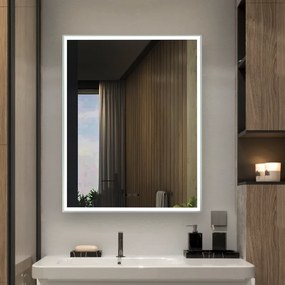 Bezdoteku Nemlžící koupelnové zrcadlo s LED osvětlením 90x70 cm KZ4