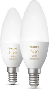 Philips Hue White Ambiance - Chytrá LED žárovka E14, 470 lm, 2 ks 929002294404