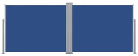 Zatahovací boční markýza / zástěna modrá 140 x 1000 cm,  48488