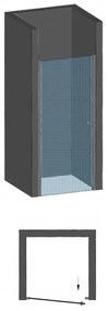 ARTTEC Jednokřídlé sprchové dveře do niky MOON 75 - 80 cm grape sklo PAN00961