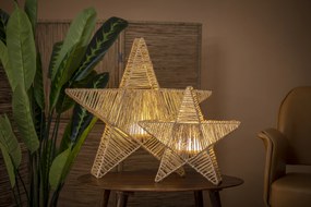 Vánoční stojací lampa hnědá 60 cm včetně LED, dobíjecí, IP54 - Sisine