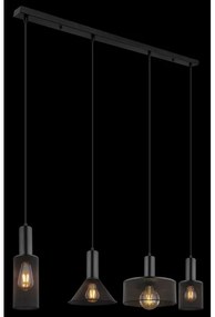 Globo 15648-4H - Lustr na lanku JEDD 4xE27/60W/230V černá