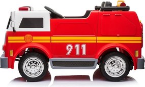LEAN CARS Elektrické hasičské autíčko LL911 červené, dálkové ovládání
