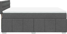 Box spring postel s matrací tmavě šedý 140 x 190 cm textil 3287078